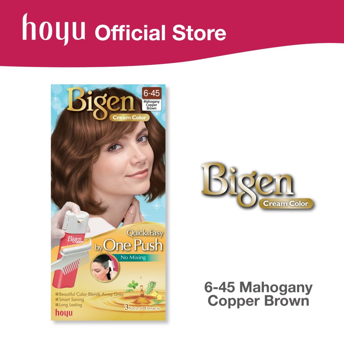 Bigen Cream Color 6-45 Mahogany Copper Brown – Hoyu