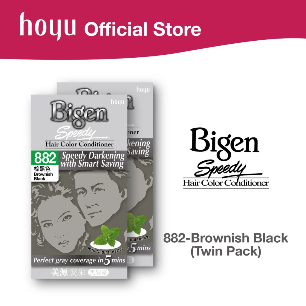 Bigen Speedy Hair Color Conditioner 882 Brownish Black Twin Pack – Hoyu